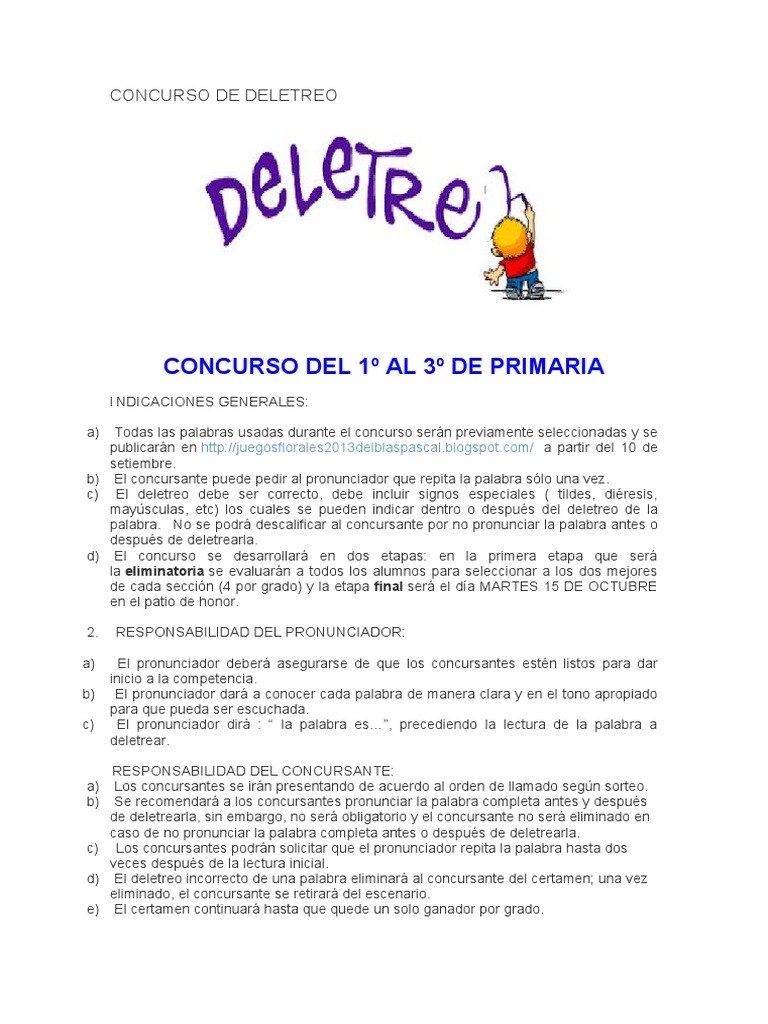 Concurso de Deletreo 000 | PDF