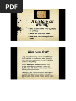 Evolution of Ancient Writing Systems | PDF | Writing | Egyptian Hieroglyphs