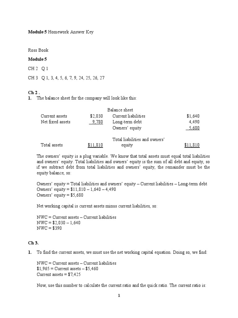 Module 5 Homework Answer Key Pdf Equity Finance Dividend