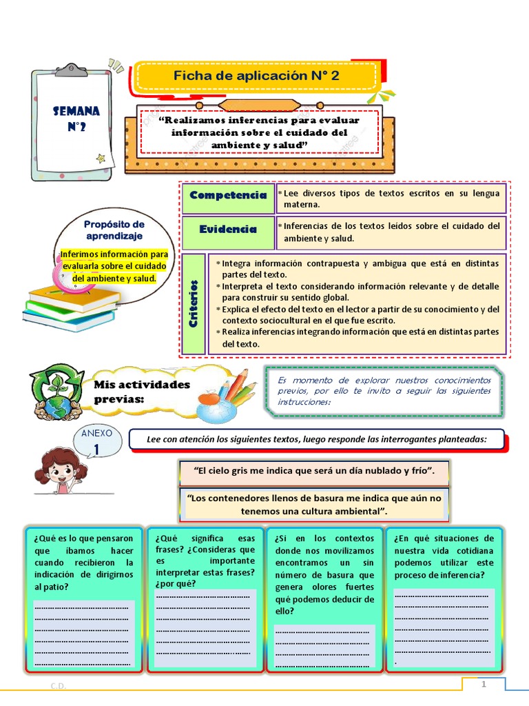3° Ficha de Aplicación-Sesión.3-Sem.2 | PDF | Farmacia | Inferencia