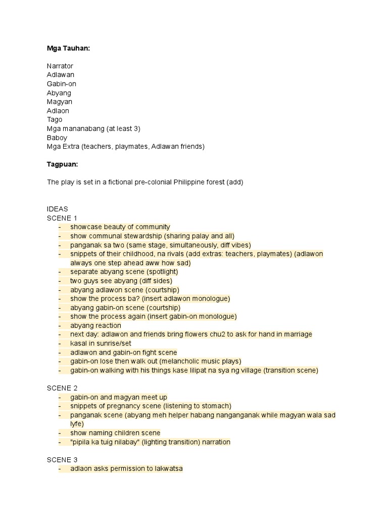 Alamat NG Tinago Falls Iskript | PDF