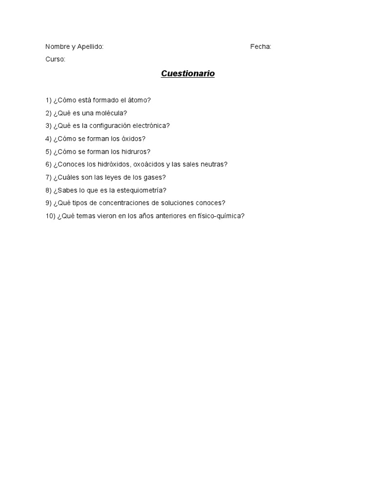 Quimica - TP1 2021 | PDF