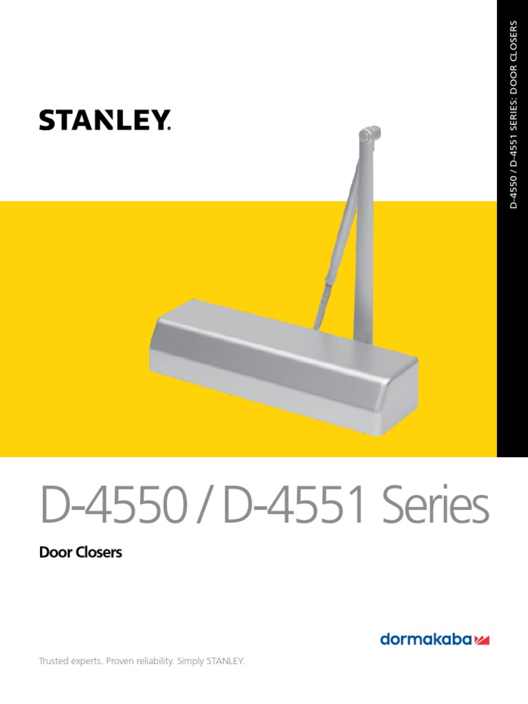 STANLEY D4550 Closers Catalog SDC005 WEB | PDF | Screw | Door