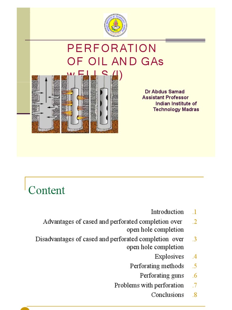 Oil and Gas Well Perforation Techniques | PDF | Casing (Borehole ...