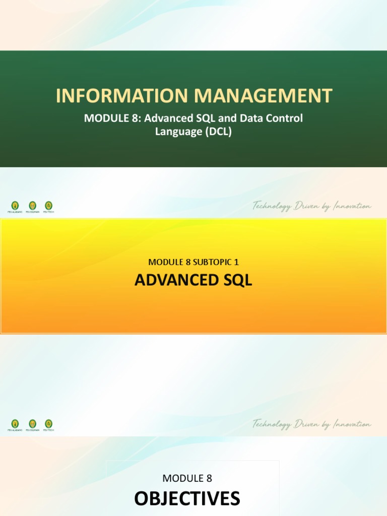 (M8-Main) Advanced SQL | PDF | Databases | Table (Database)