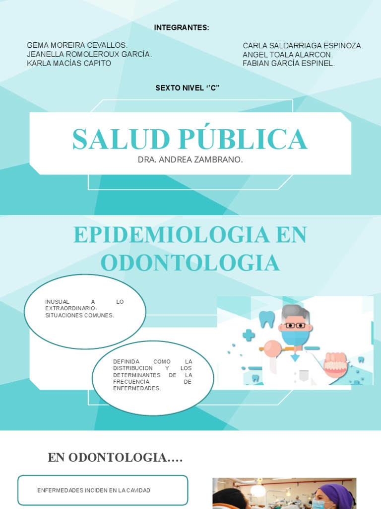 Epidemiología Dental: Enfermedades y Factores | PDF | Epidemiología ...