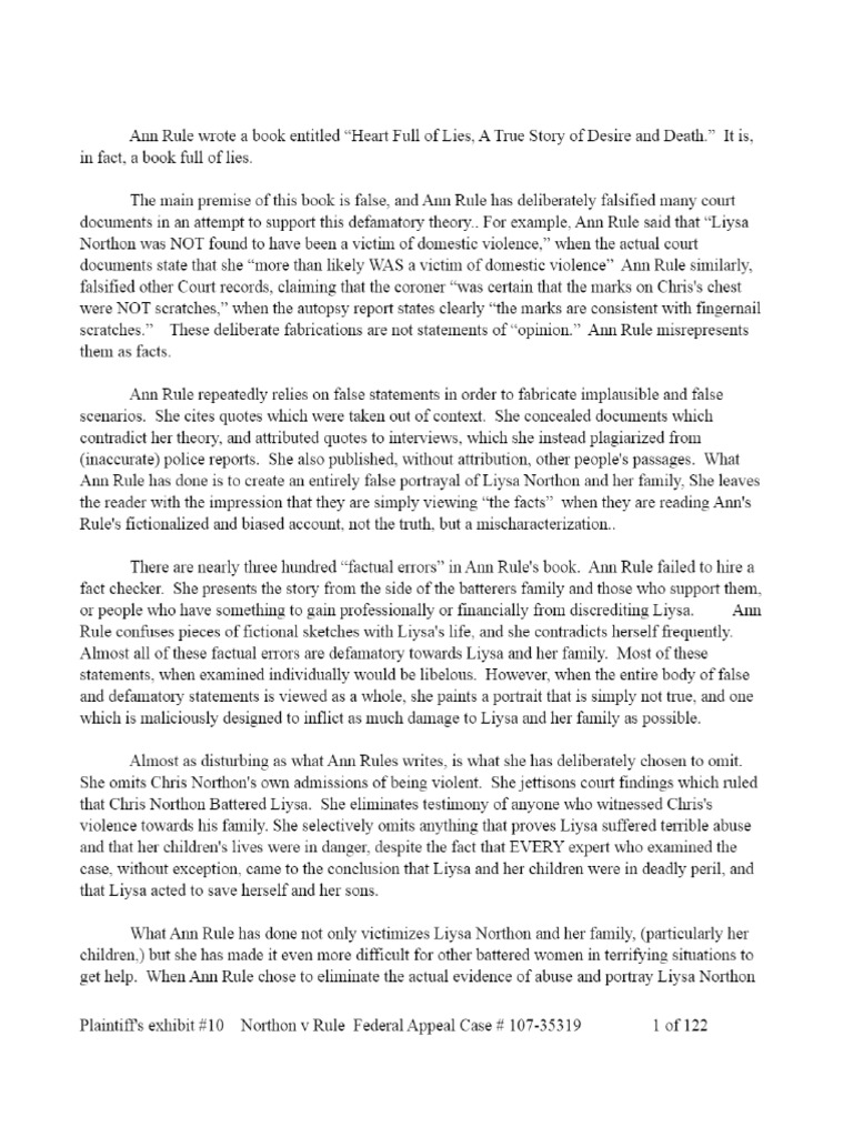 Ann Rule Wrote A Book Entitled "Heart Full of Lies, A ... - Liysa ...