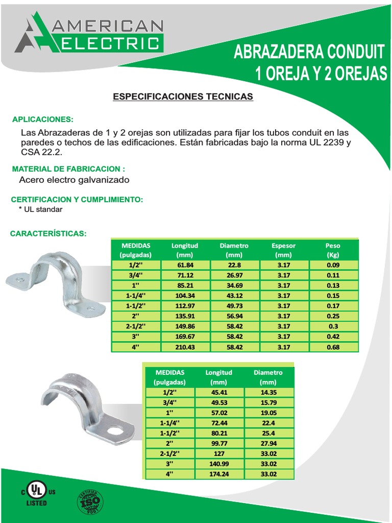 Abrazadera de 2 Orejas | PDF