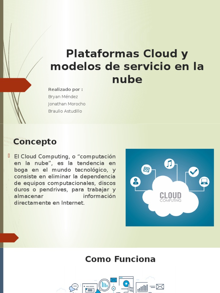 Plataformas Cloud | PDF | Computación en la nube | Software como servicio