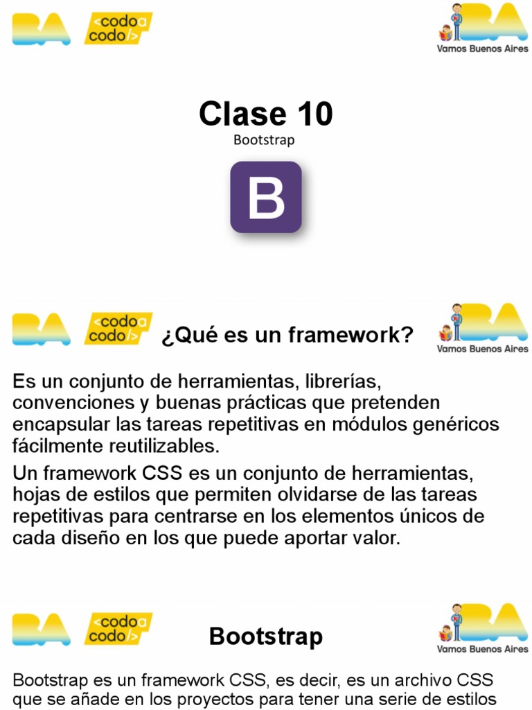 Clase 10 Bootstrap Pdf Bootstrap Marco Frontal Red Mundial