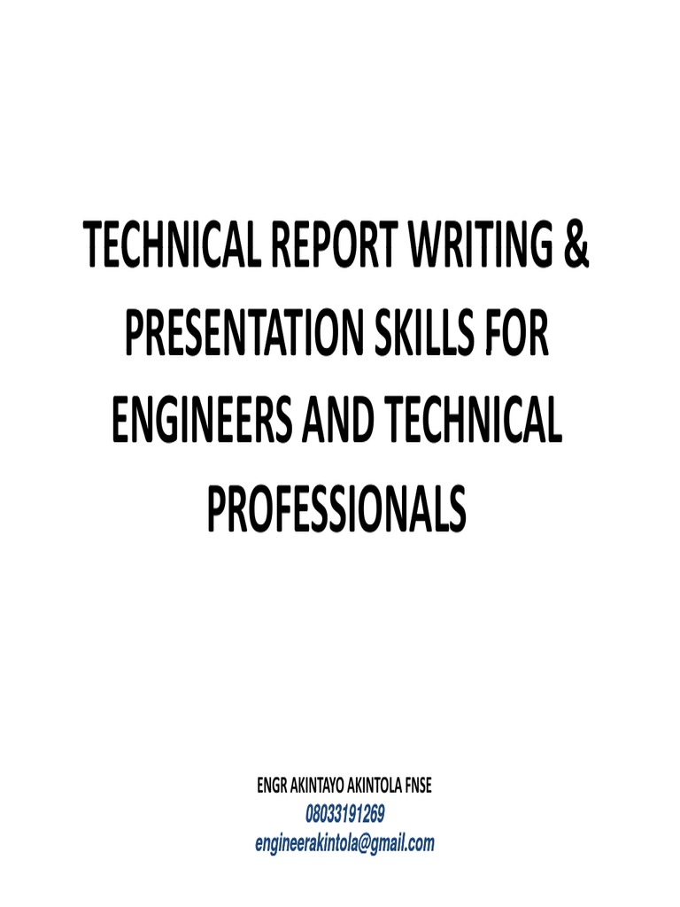 Report Writing & Presentation Skills | PDF