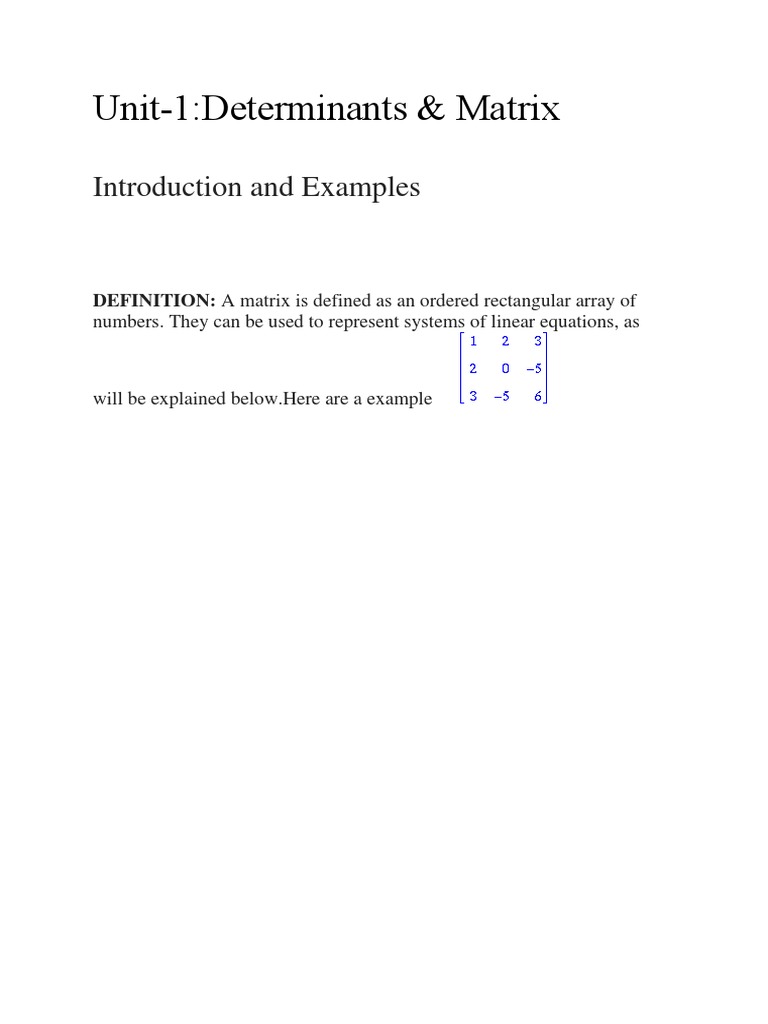 Bca 1st Semester Math Notes Pdf Eigenvalues And Eigenvectors Matrix Mathematics 1731