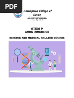 Work Immersion Sample | PDF | Job Interview | Interview