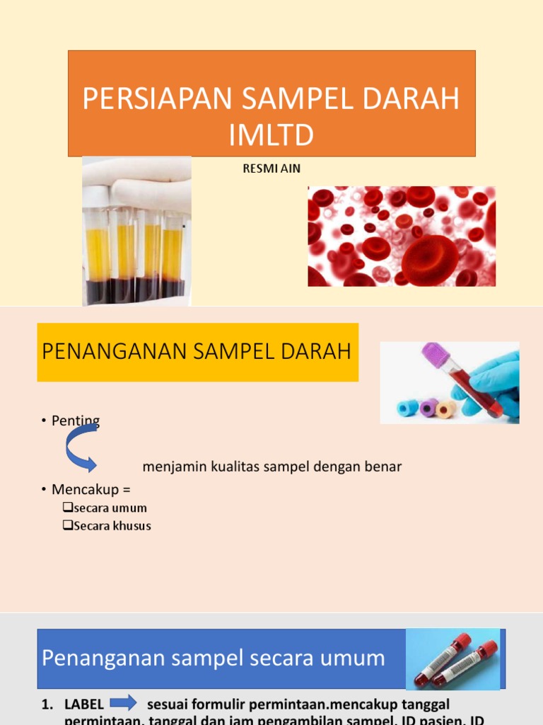 Panduan Penanganan Sampel Darah | PDF