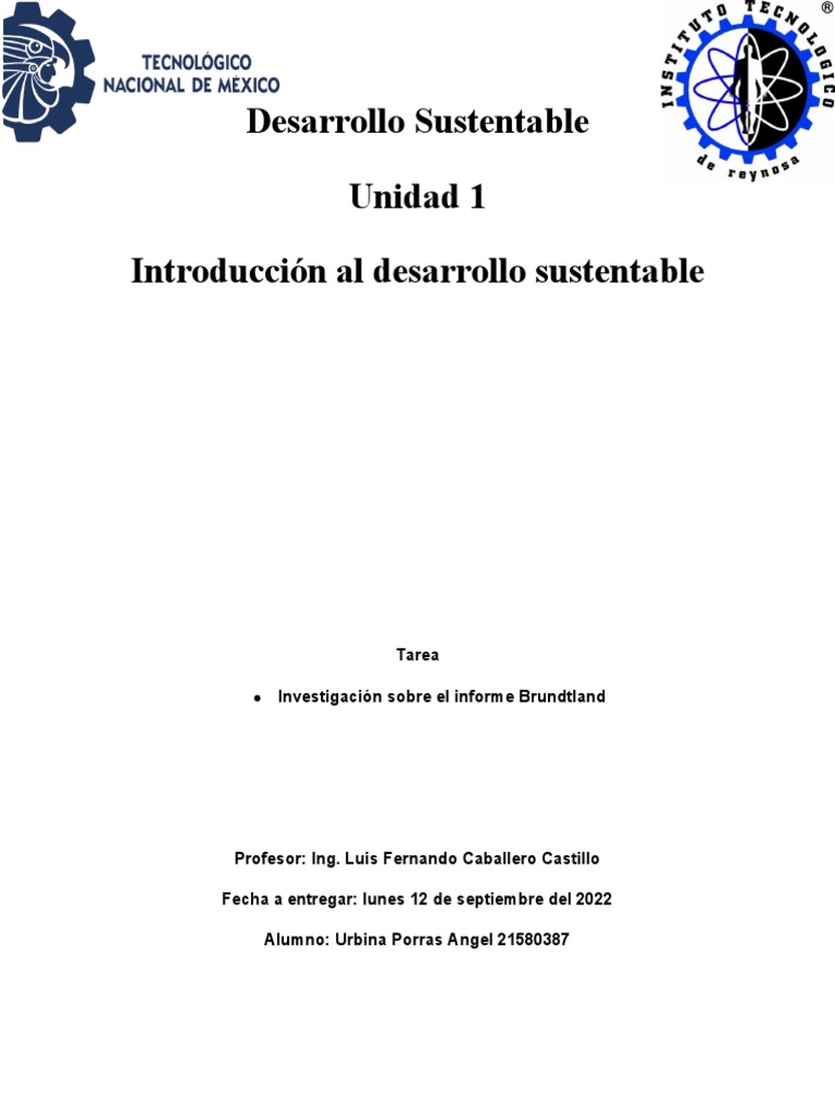 Informe Bruntland | PDF | Desarrollo sostenible | Sustentabilidad