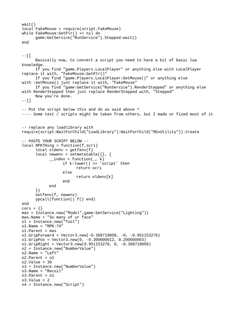 RPK Roblox Script Rare | PDF | Applied And Interdisciplinary Physics ...