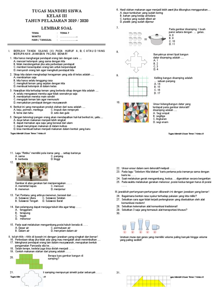 Tema 7 Kelas III Fix | PDF