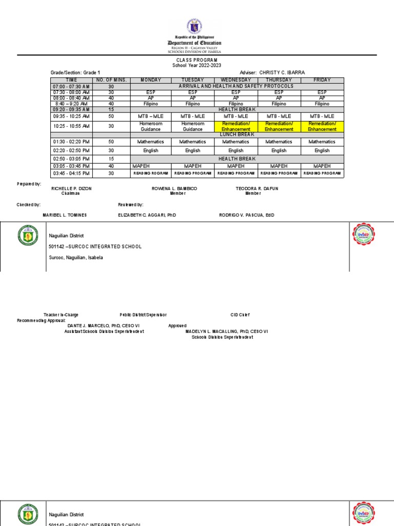 Sunlife es-Class-Program-kinder-SY2021-2022 | Descargar gratis PDF | Schools | Educational ...