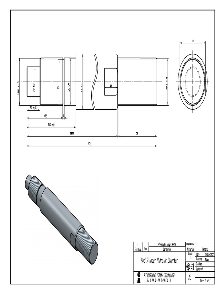 2D Part Silinder Diverter Rev | PDF