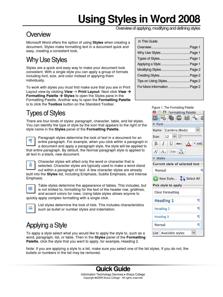 Office 2008 MAC Shortcuts | PDF | Microsoft Word | Text