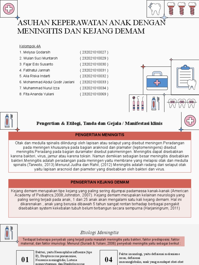 KELOMPOK 4A - Askep Anak Dengan Meningitis Dan Kejang Demam-3-1 | PDF
