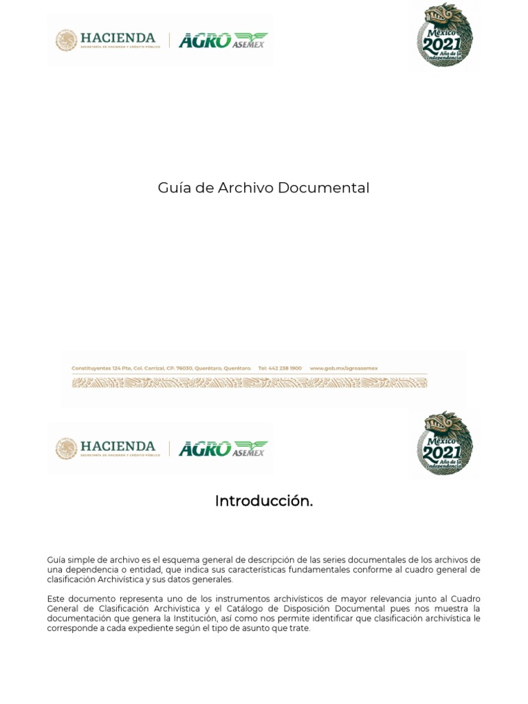 Guia - de - Archivo - Documental Hacienda | PDF