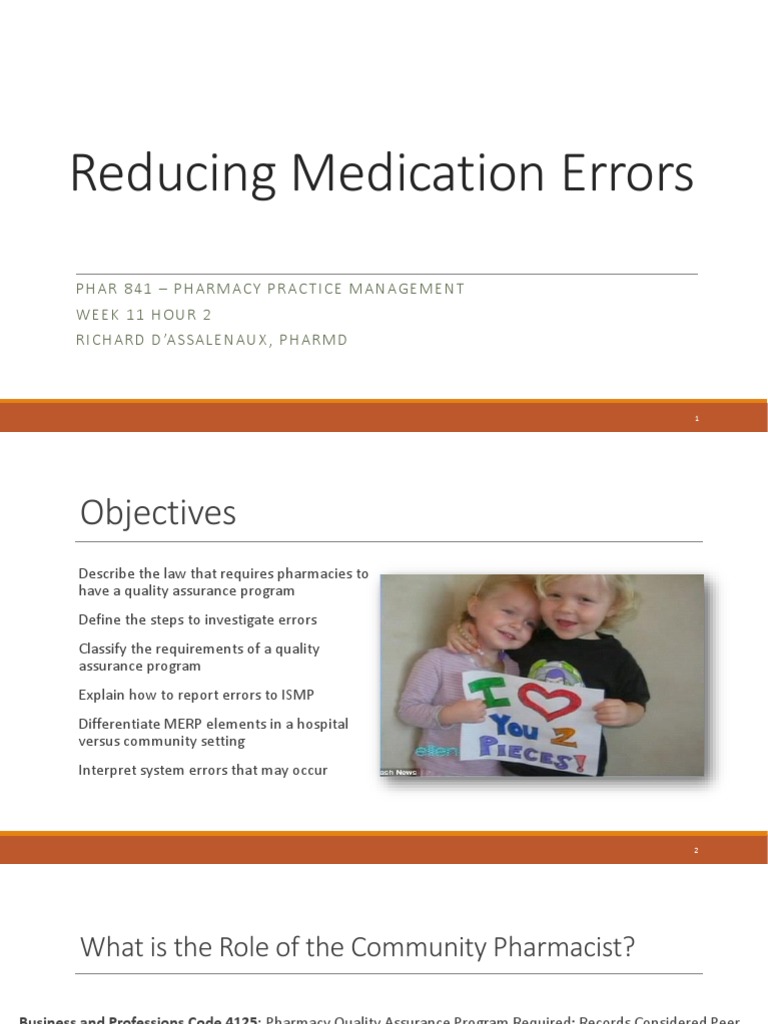Reducing Med Errors | PDF | Medical Prescription | Medical Error