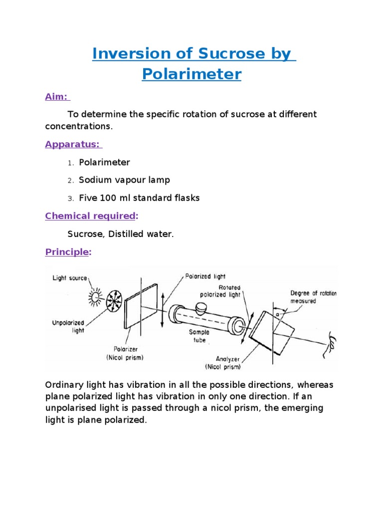 Experiment Using Polarimetry To Study The Inversion Of