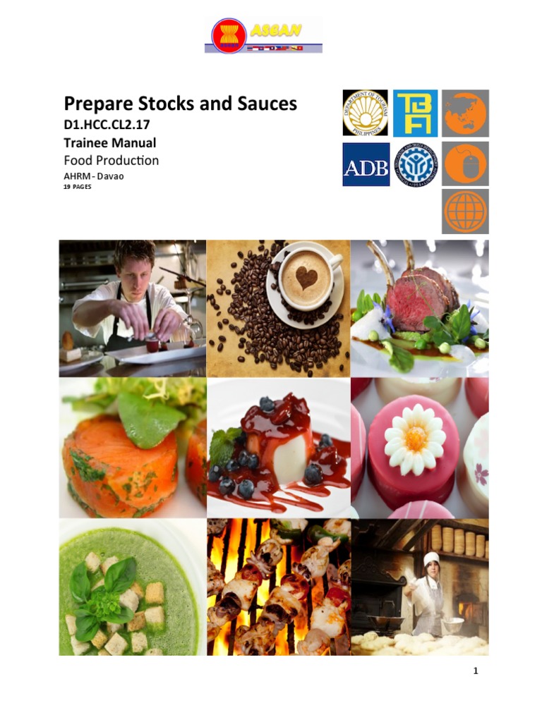 4 Prepare Stocks and Sauces | PDF | Stock (Food) | Sauce