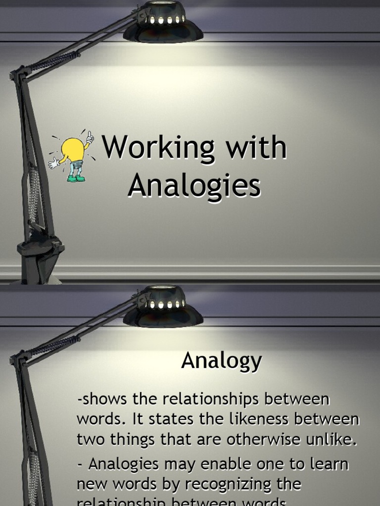 Analogies 1 | PDF | Analogy