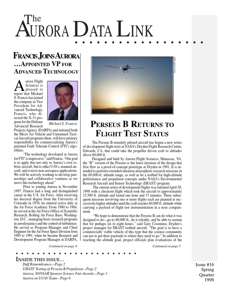 Aurora | PDF | Unmanned Aerial Vehicle | Aviation
