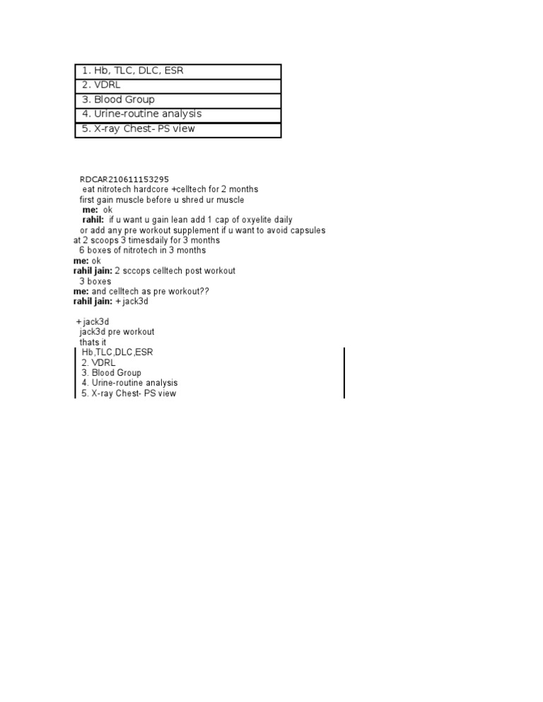 hb-tlc-dlc-esr-2-vdrl-3-blood-group-4-urine-routine-analysis-5-x