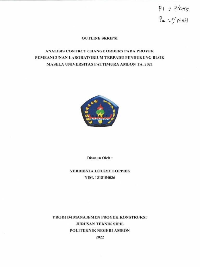 Contoh Outline Judul Skripsi | PDF