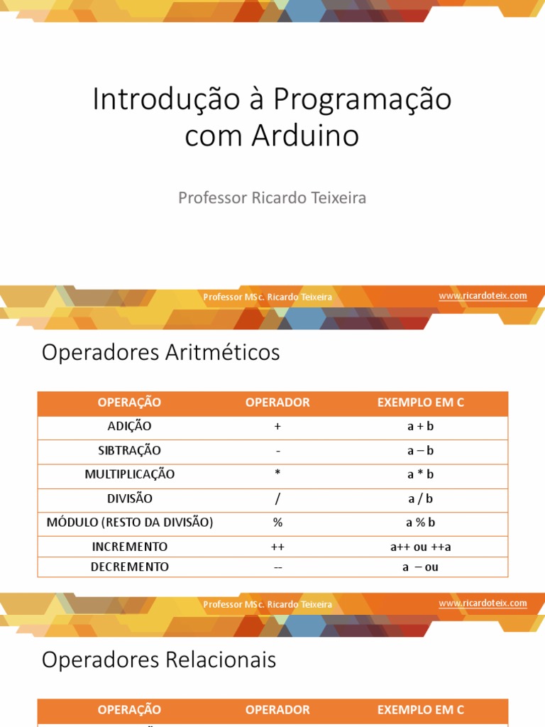 Intro Prog Arduino 40 | PDF | Matemática | Aritmética