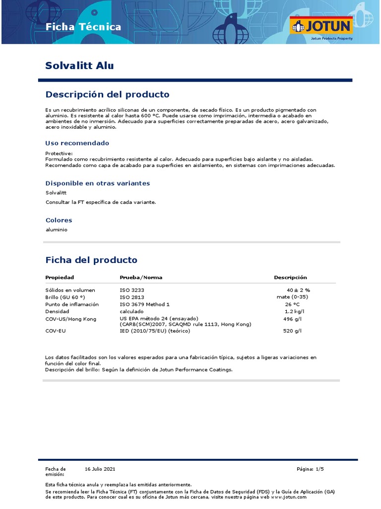 TDS 23640 Solvalitt Alu Esp ES | PDF | Abrasivo | Acero