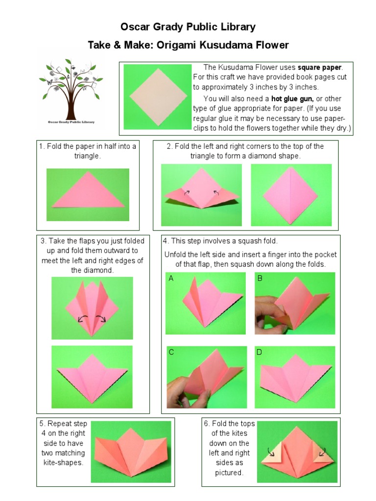 Origami Kusudama Flower Guide | PDF | Origami | Crafts