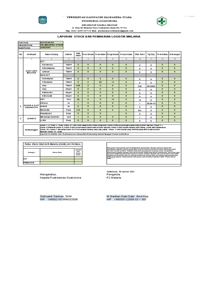 Format Logistik PKM | PDF