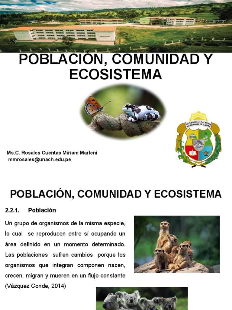 Clase 2-Población, Comunidad y Ecosistema | PDF | Crecimiento de la ...