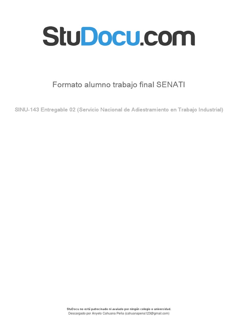 Formato Alumno Trabajo Final Senati | PDF | Informática