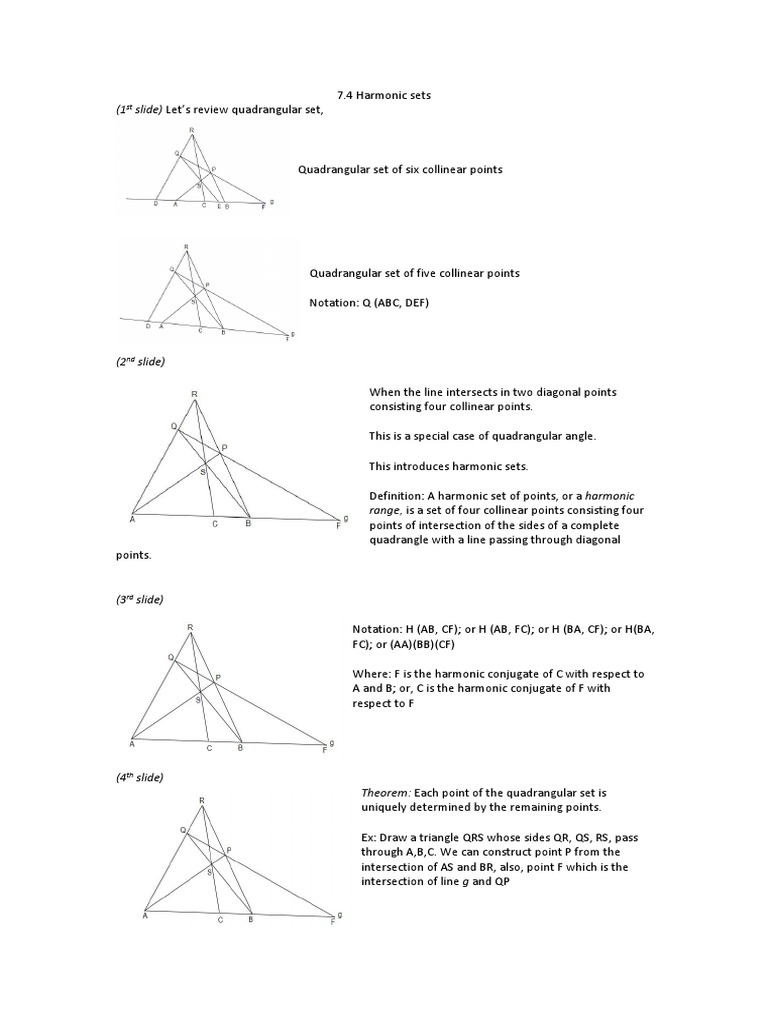 Harmonic Sets-Report Summary | Download Free PDF | Line (Geometry ...