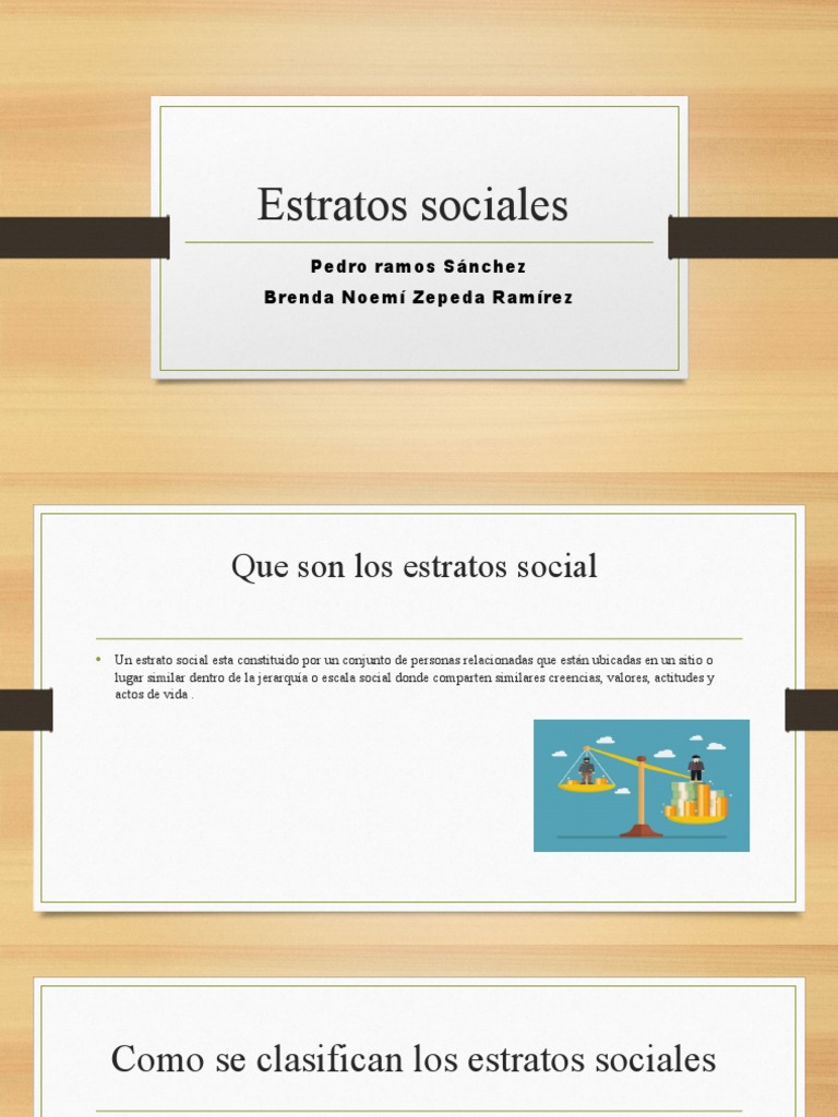 Estratos Sociales | PDF