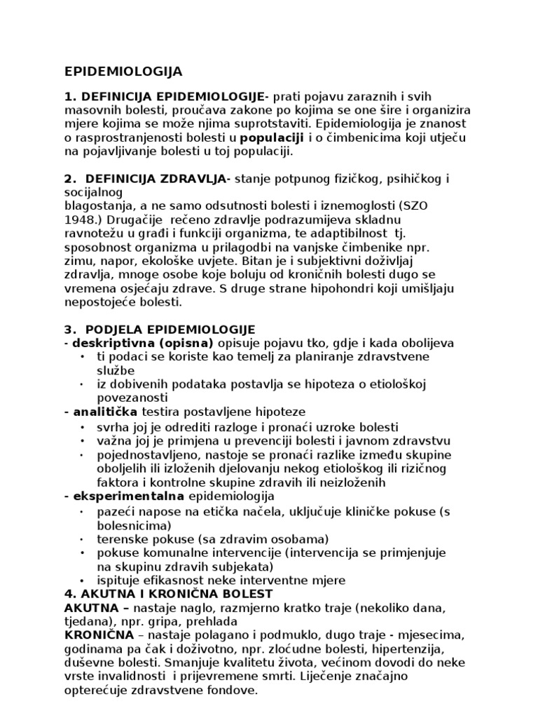 Epidemiologija Skripta | PDF