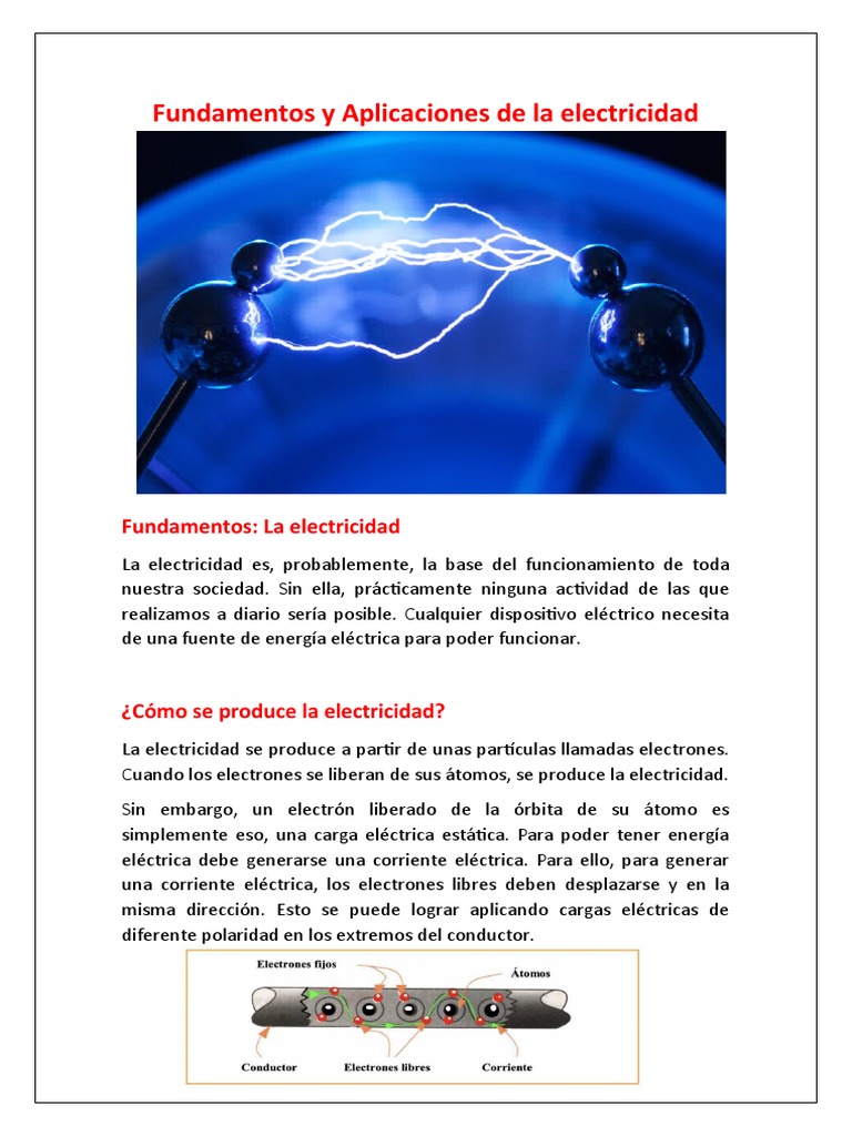 Fundamentos y Aplicaciones de La Electricidad | PDF | Electricidad | Corriente eléctrica