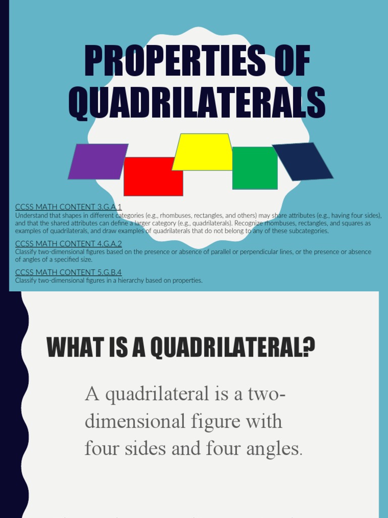 Propertiesof Quadrilaterals Power Point | Download Free PDF | Rectangle ...