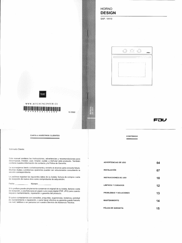 Horno Electrico FDV | PDF