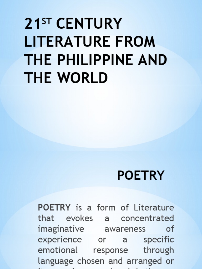 21st Century Poetry | PDF | Poetry | Poetic Form