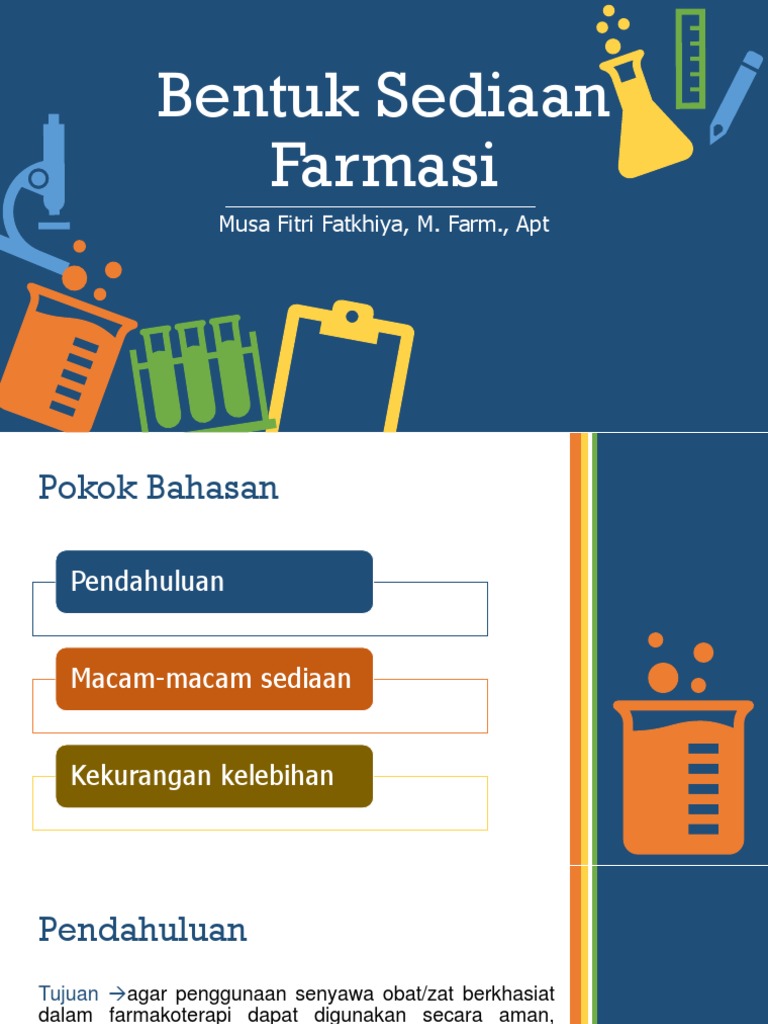Jenis dan Bentuk Sediaan Farmasi | PDF