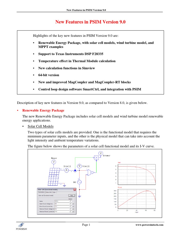 PSIM 9.0 New Features Overview | PDF | Ac Power | Computer Engineering