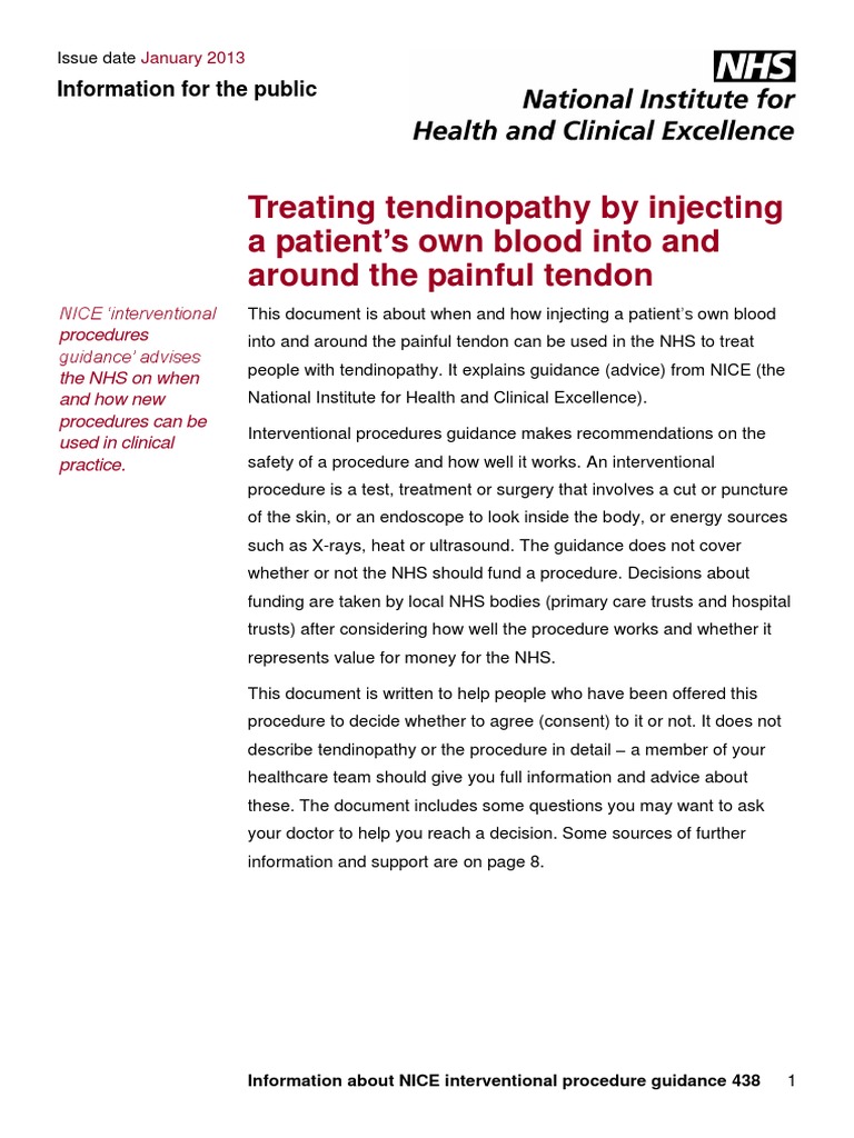Painful Tendon | PDF