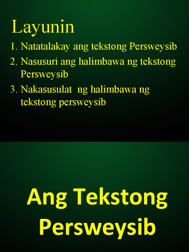 Ppttekstong Persweysib | PDF